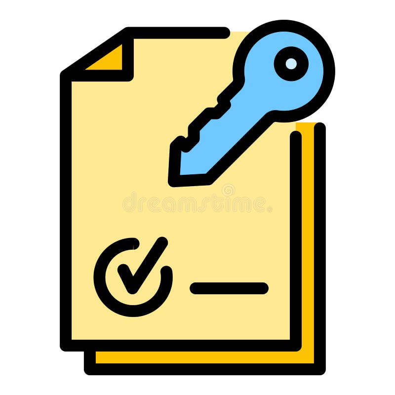 Paper Multi Factor Authentication Icon Color Outline Vector Stock Vector Illustration Of Icon