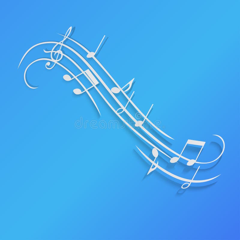 Paper Cut Music Note, Tone Icon Isolated on Grey Background. Paper Art ...