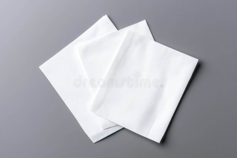 Paper Napkin Stack Mockup with Blank Space for Your Logo or Graphic ...