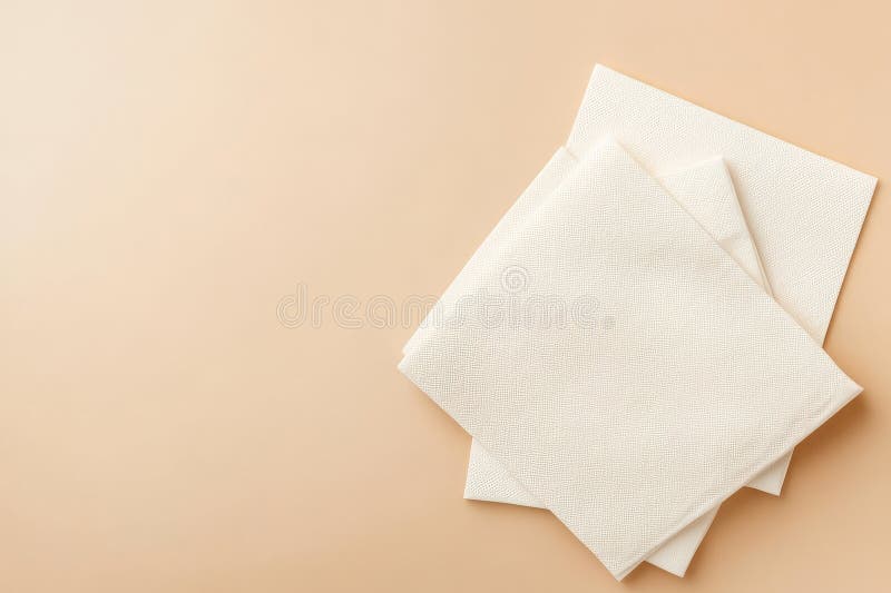 Paper Napkin Stack Template with a Designated Area for Your Logo or ...