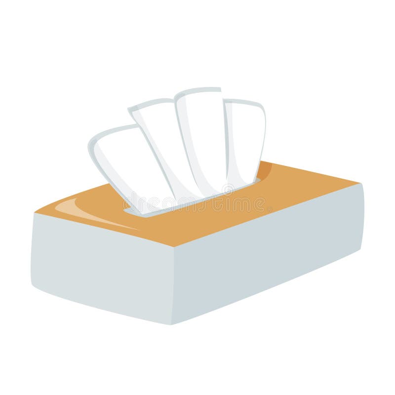 Tissue Box Blank Label. Simple Vector Illustration. Paper Napkins ...