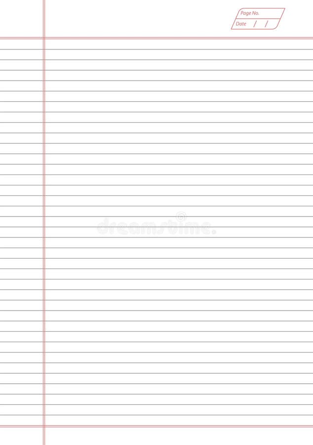 Paper note book page stock vector. Illustration of line - 117125818