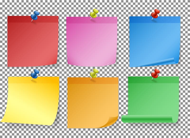 Paper Note with Diffrent Colour Stock Vector - Illustration of modern ...