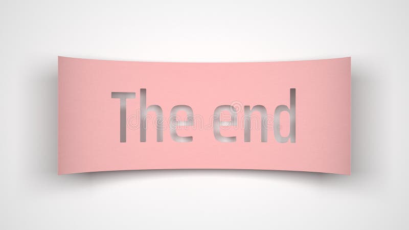 Paper note the end stock illustration. Illustration of white - 271658355