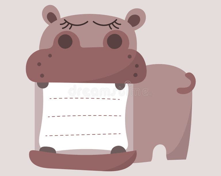 Hippopotamus Note Stock Illustrations – 69 Hippopotamus Note Stock ...