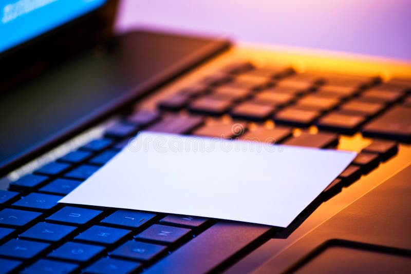 Paper note on keyboard stock image. Image of note, technology - 12772211