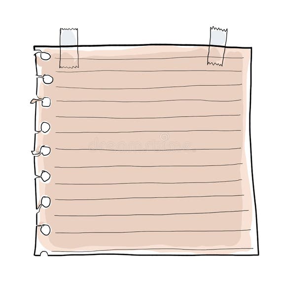 Paper Note and Masking Tape Stock Illustration - Illustration of ...