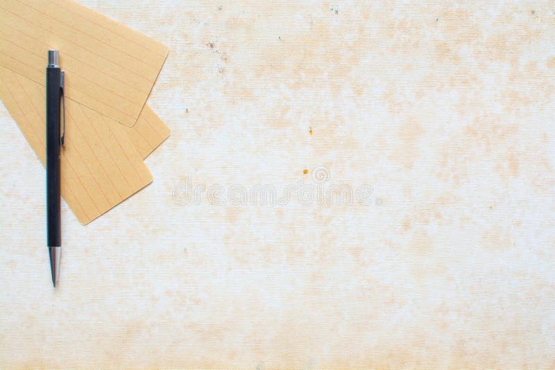 Paper Note and Pen on Grunge Background Stock Photo - Image of ...