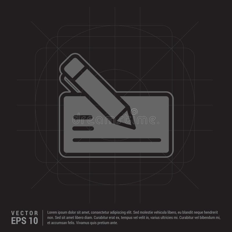 Paper note and pen icon stock vector. Illustration of outline - 132406254