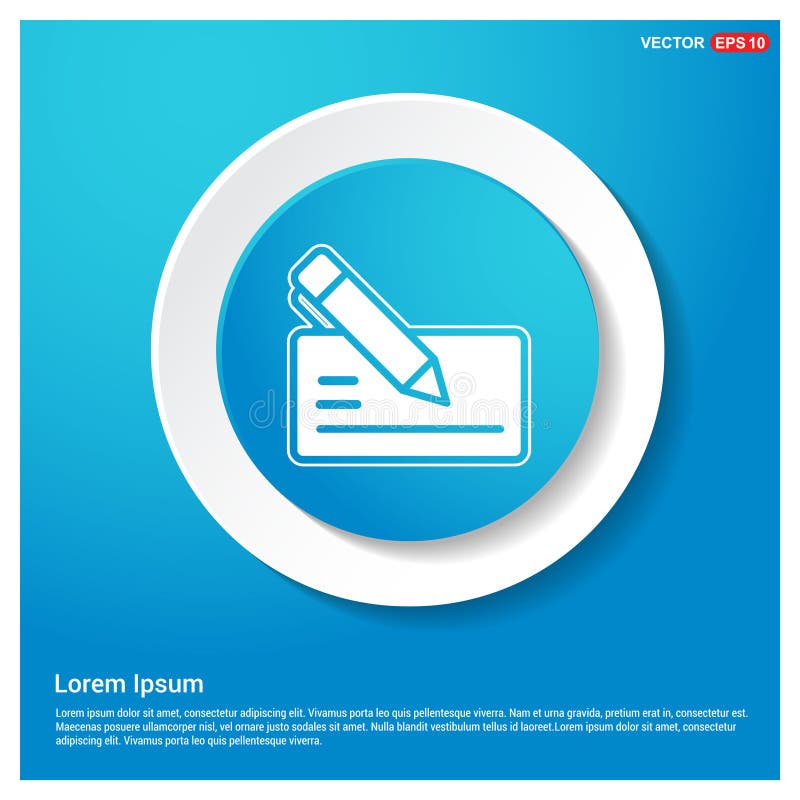 Paper note and pen icon stock vector. Illustration of vector - 132393612