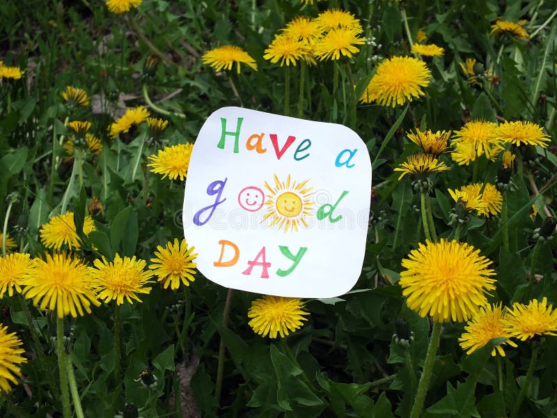Paper Note with Phrase: Have a Good Day. Positive Attitude Concept ...
