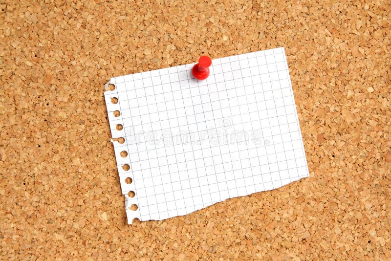 Paper Note on the Pin Board Stock Photo - Image of space, memo: 18085088