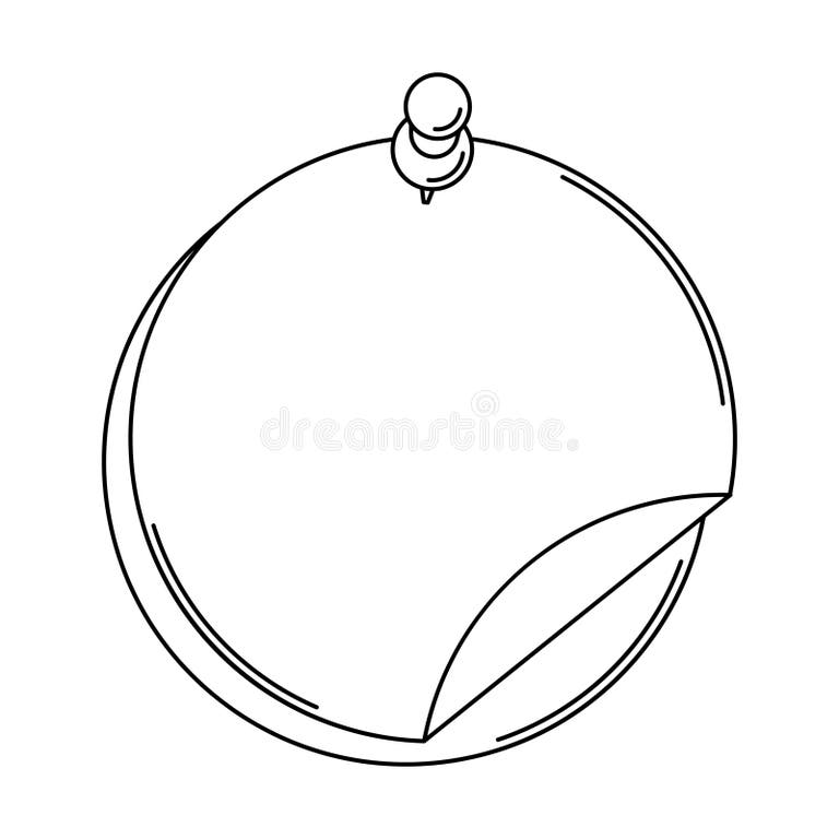 Paper Note with Pin. Frame or Background for Reminder Stock ...