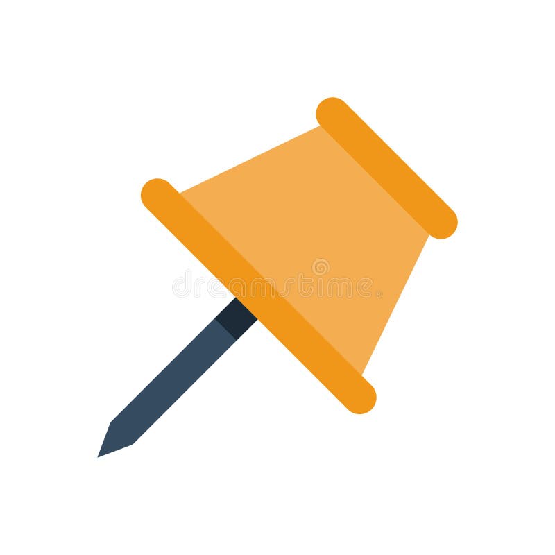 Paper Note Pin Isolated Icon Stock Vector - Illustration of fastener ...