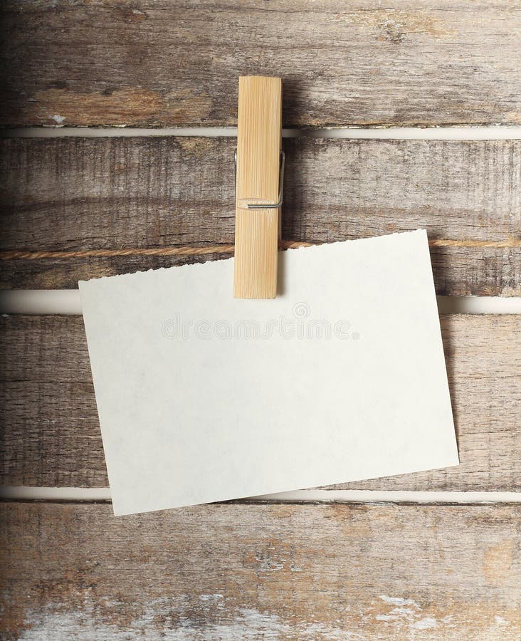 Paper note with a pinch stock image. Image of paper, plank - 30411025