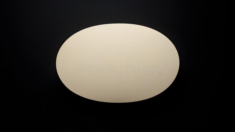 Beige Oval Paper Note on a Black Background. Brainstorming Template ...