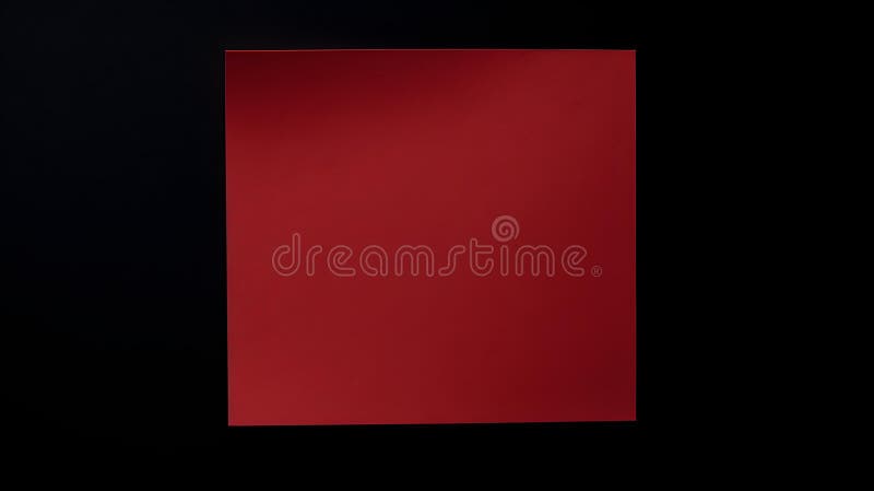 Dark Red Square Paper Note on a Black Background. Brainstorming ...
