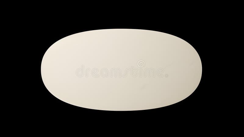 Ivory Oval Paper Note on a Black Background. Brainstorming Template ...