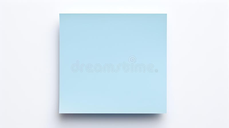 Light Blue Square Paper Note on a White Background. Brainstorming ...