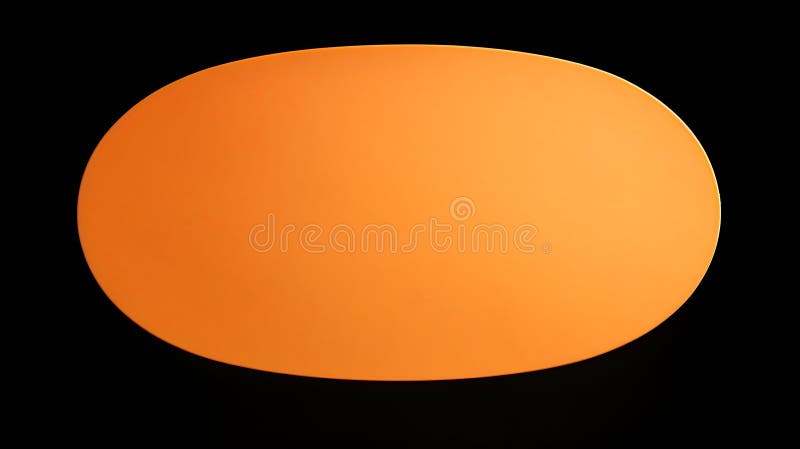 Light Orange Oval Paper Note on a Black Background. Brainstorming ...