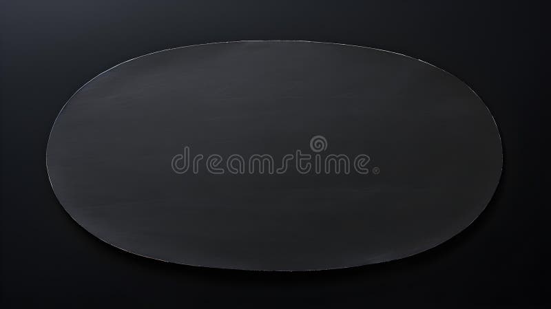 Black Oval Paper Note on a Black Background. Brainstorming Template ...