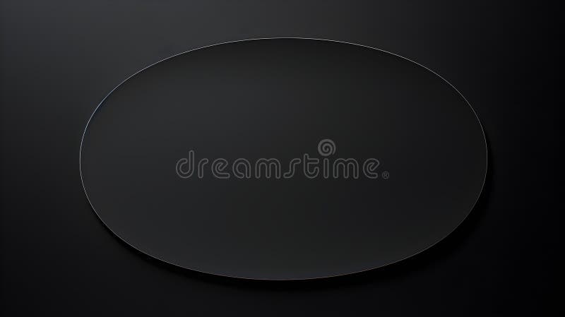 Black Oval Paper Note on a Black Background. Brainstorming Template ...