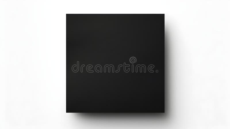 Black Square Paper Note on a White Background. Brainstorming Template ...