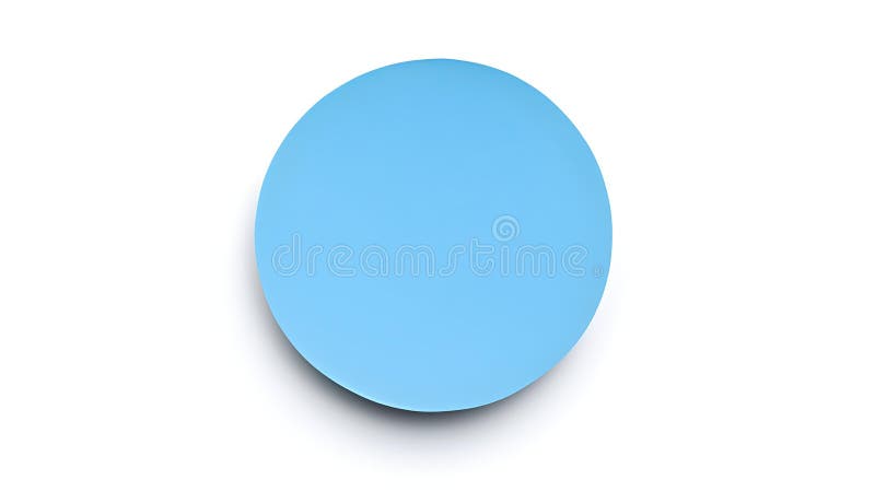 Blue Round Paper Note on a White Background. Brainstorming Template ...