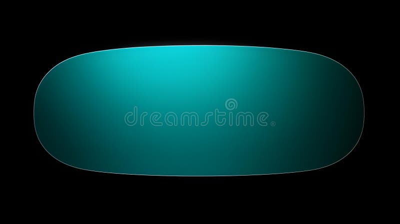 Cyan Oval Paper Note on a Black Background. Brainstorming Template with ...
