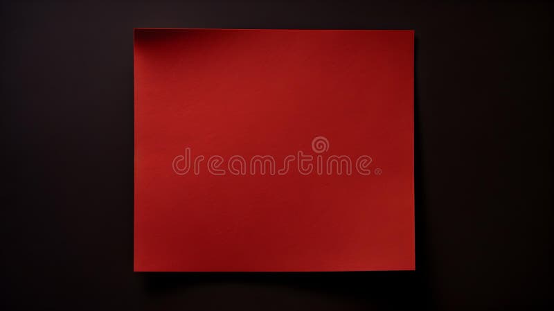 Dark Red Square Paper Note on a Black Background. Brainstorming ...