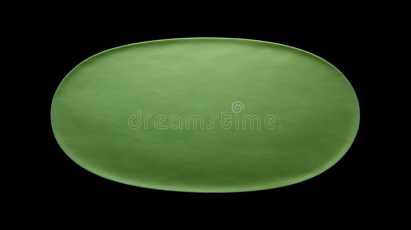 Green Oval Paper Note on a Black Background. Brainstorming Template ...