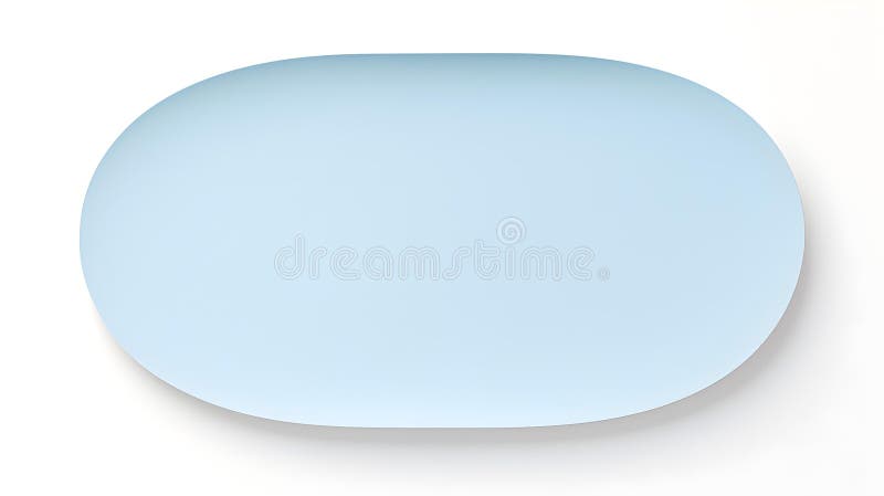 Light Blue Oval Paper Note on a White Background. Brainstorming ...
