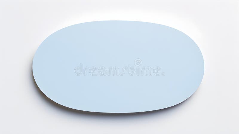 Light Blue Oval Paper Note on a White Background. Brainstorming ...