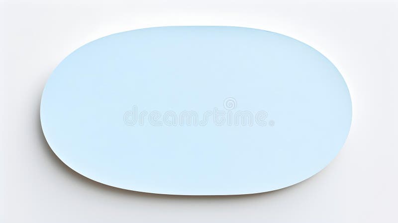 Light Blue Oval Paper Note on a White Background. Brainstorming ...