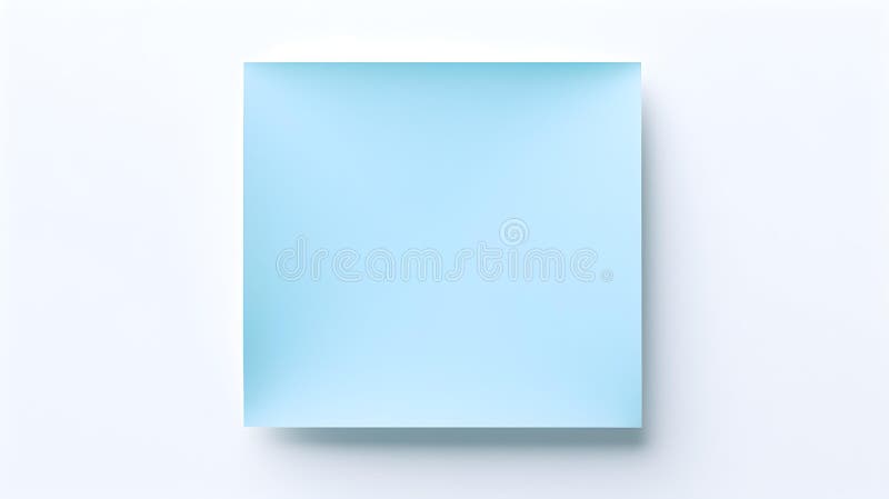 Light Blue Square Paper Note on a White Background. Brainstorming ...