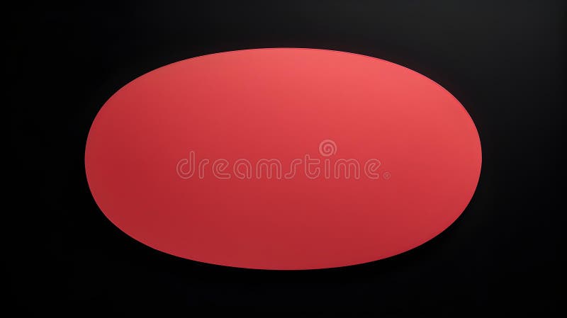 Light Red Oval Paper Note on a Black Background. Brainstorming Template ...