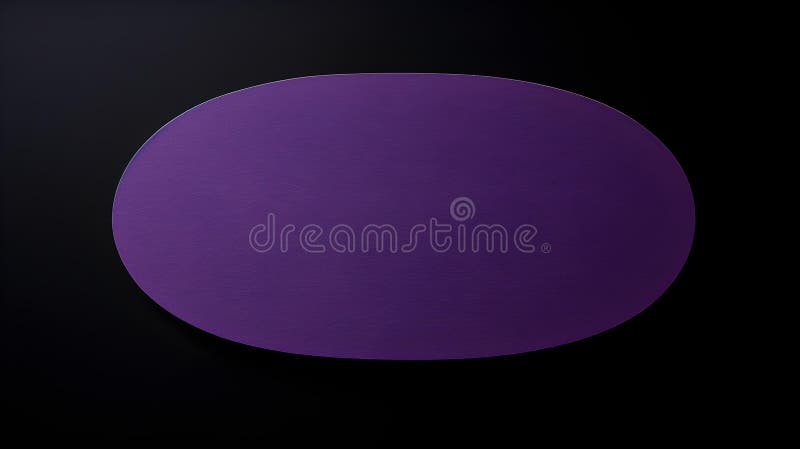 Purple Oval Paper Note on a Black Background. Brainstorming Template ...