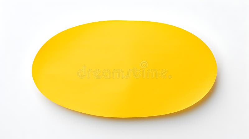 Yellow Oval Paper Note on a White Background. Brainstorming Template ...