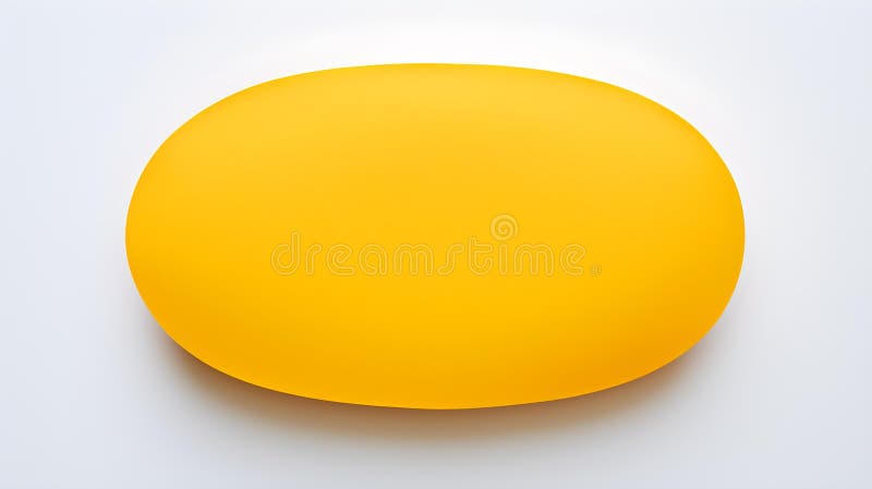 Yellow Oval Paper Note on a White Background. Brainstorming Template ...