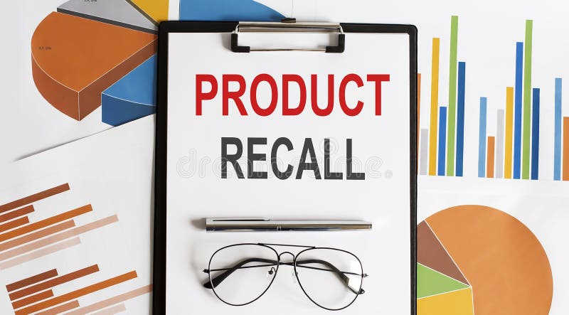 Paper Note with PRODUCT RECALL Message on Chart. Concept Image Stock ...