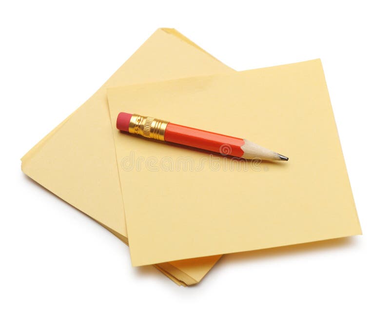 Post-it Notes and Ballpoint Pen Stock Image - Image of writing ...