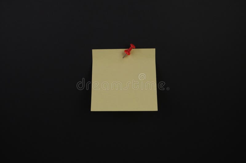 Paper Note Reminder Sticky Notes Pin Paper on Black Bulletin Board ...