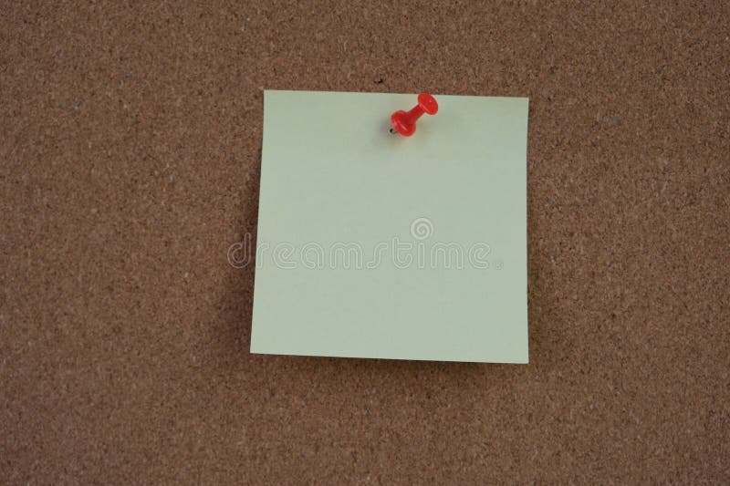 Paper Note Reminder Sticky Notes Pin Paper on Cork Bulletin Board ...