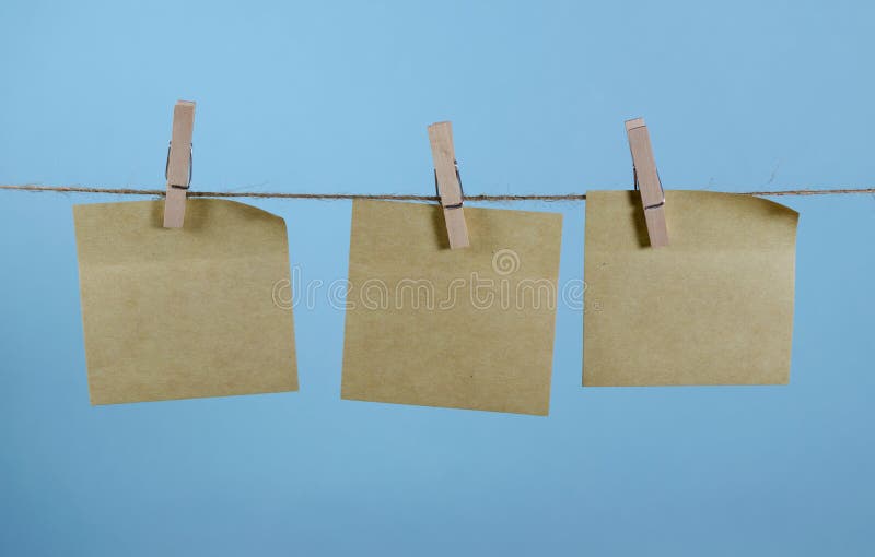 Paper note on a rope stock photo. Image of clothes, clip - 69905574
