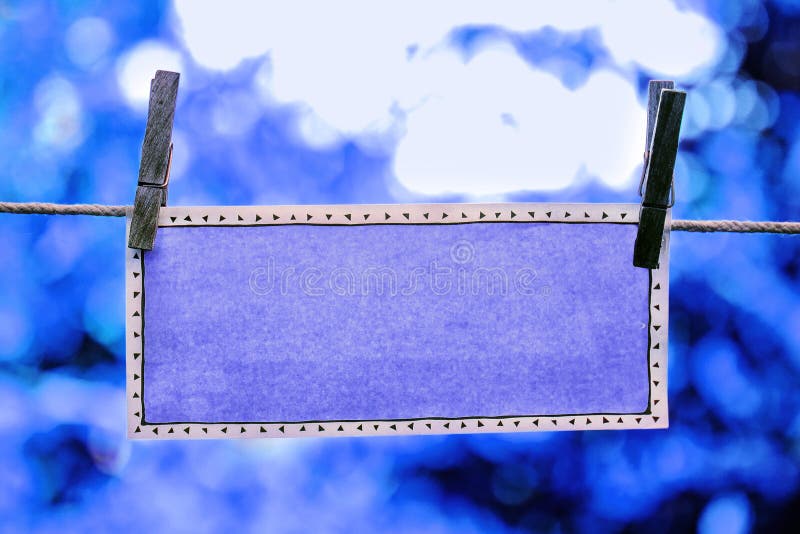 Paper note on the rope stock photo. Image of outside - 128218920