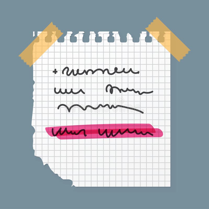 Paper Note Sheet for Message Vector Illustration. Stock Vector ...