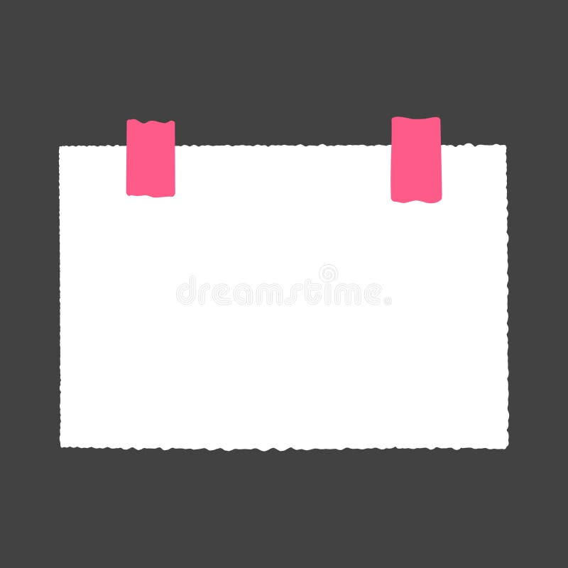 Paper Note Sticker. Memo Notebook Cartoon Banner. Diary Doodle Creative ...