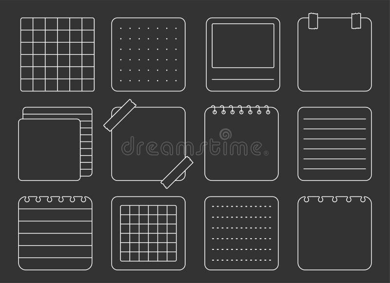 Dotted Line Notebook Stock Illustrations – 750 Dotted Line Notebook ...