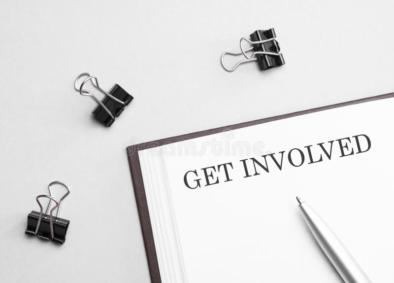 Text GET INVOLVED on the Envelope on the Keyboard Stock Photo - Image ...