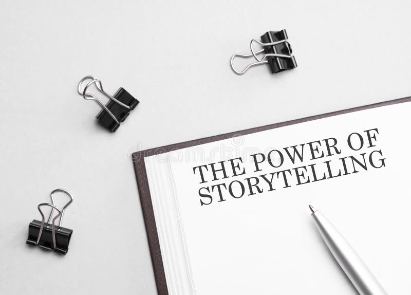 The POWER of STORYTELLING . Conceptual Background with Chart ,papers ...
